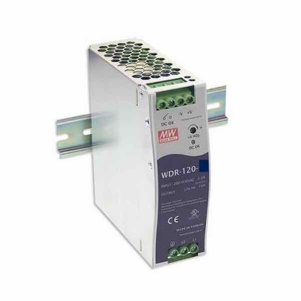 MEAN WELL WDR-120-12 DIN Rail 120W 12V 10A Wide Input Power Supply