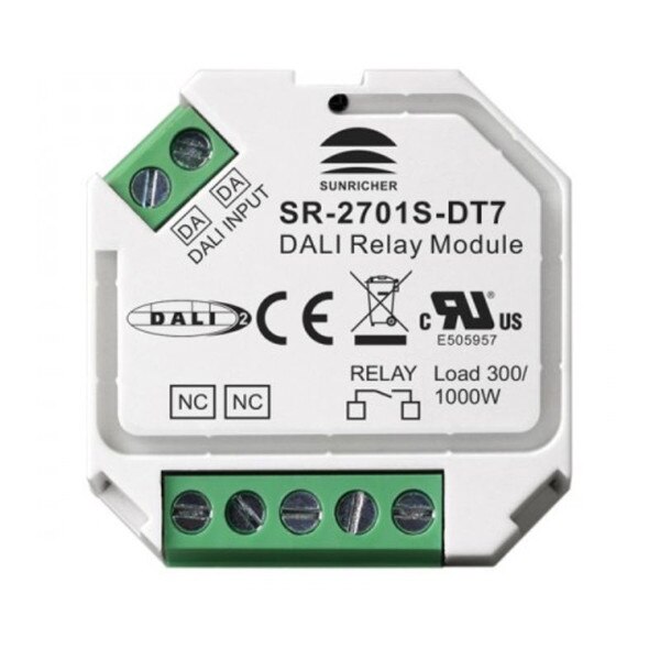 SUNRICHER SR-2701S-DT7 DALI-2 DT7 ON/OFF 240VAC Relay 300W Puck